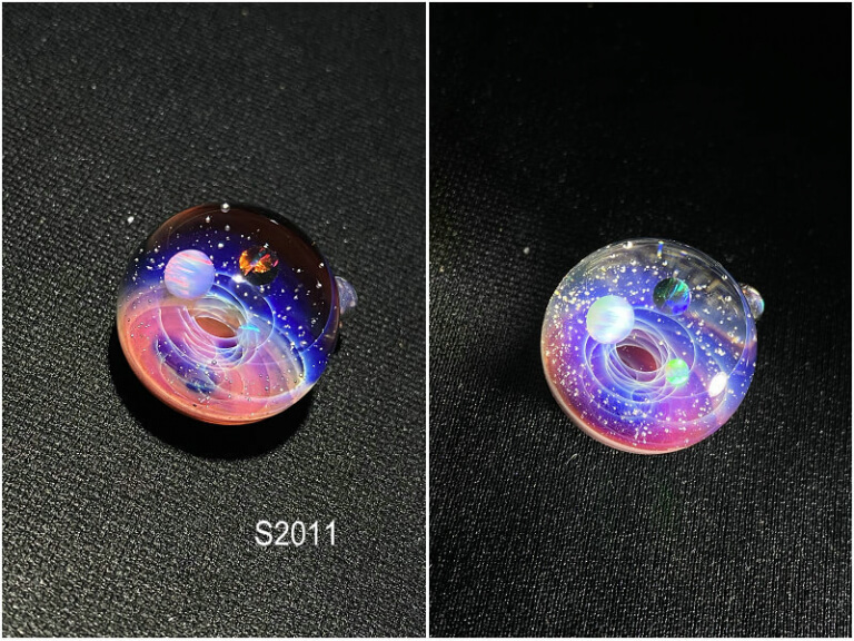 Galaxy Glass Pendant Necklace | Universe Galaxy marble Pendant | Space ...