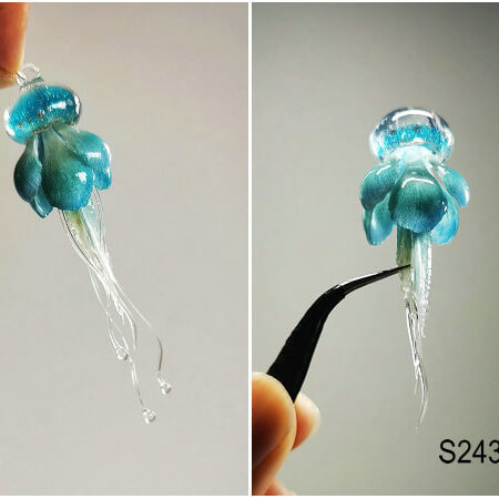 Jellyfish Resin Earrings| Handmade Ocean-Inspired Jellyfish Resin ...